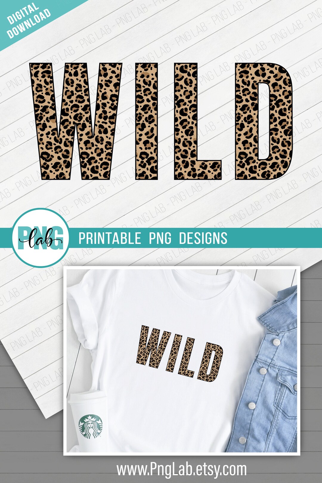 WILD - PNG File - Animal Print / Printable "wild" Design / Wild PNG ...