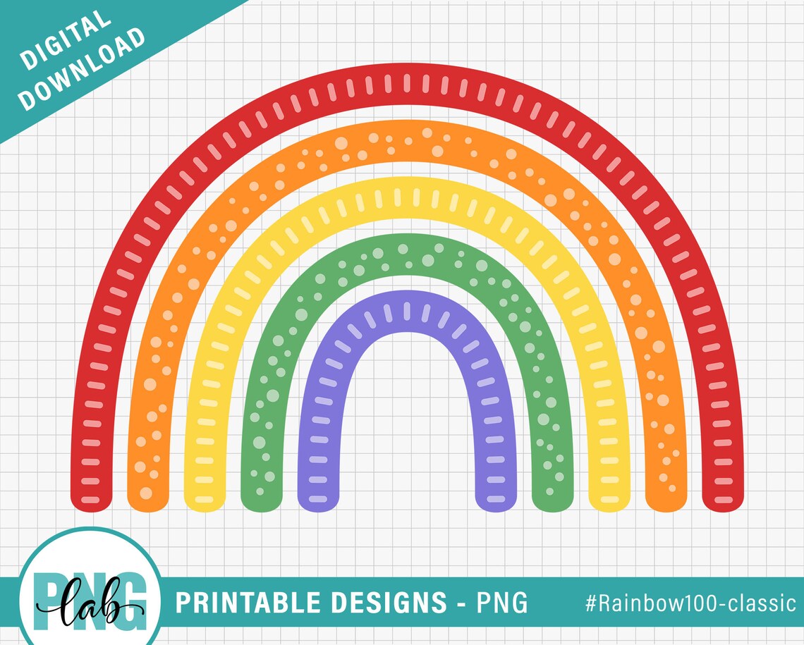 Rainbow PNG - Rainbow Clipart, Printable Rainbow Clip Art / Classic ...