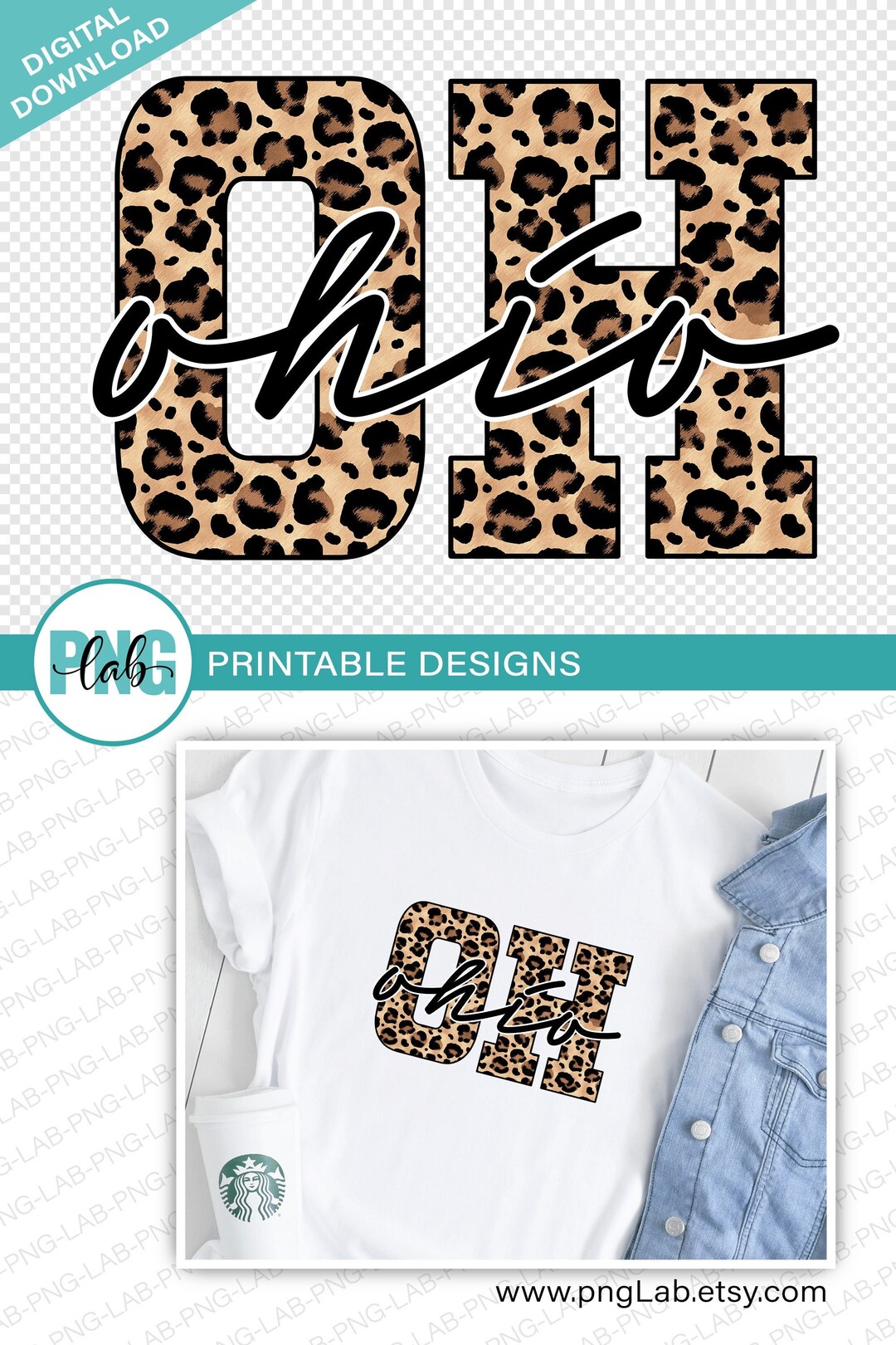 Ohio State Name PNG Design, OH Ohio Printable Png Design - OH Ohio ...