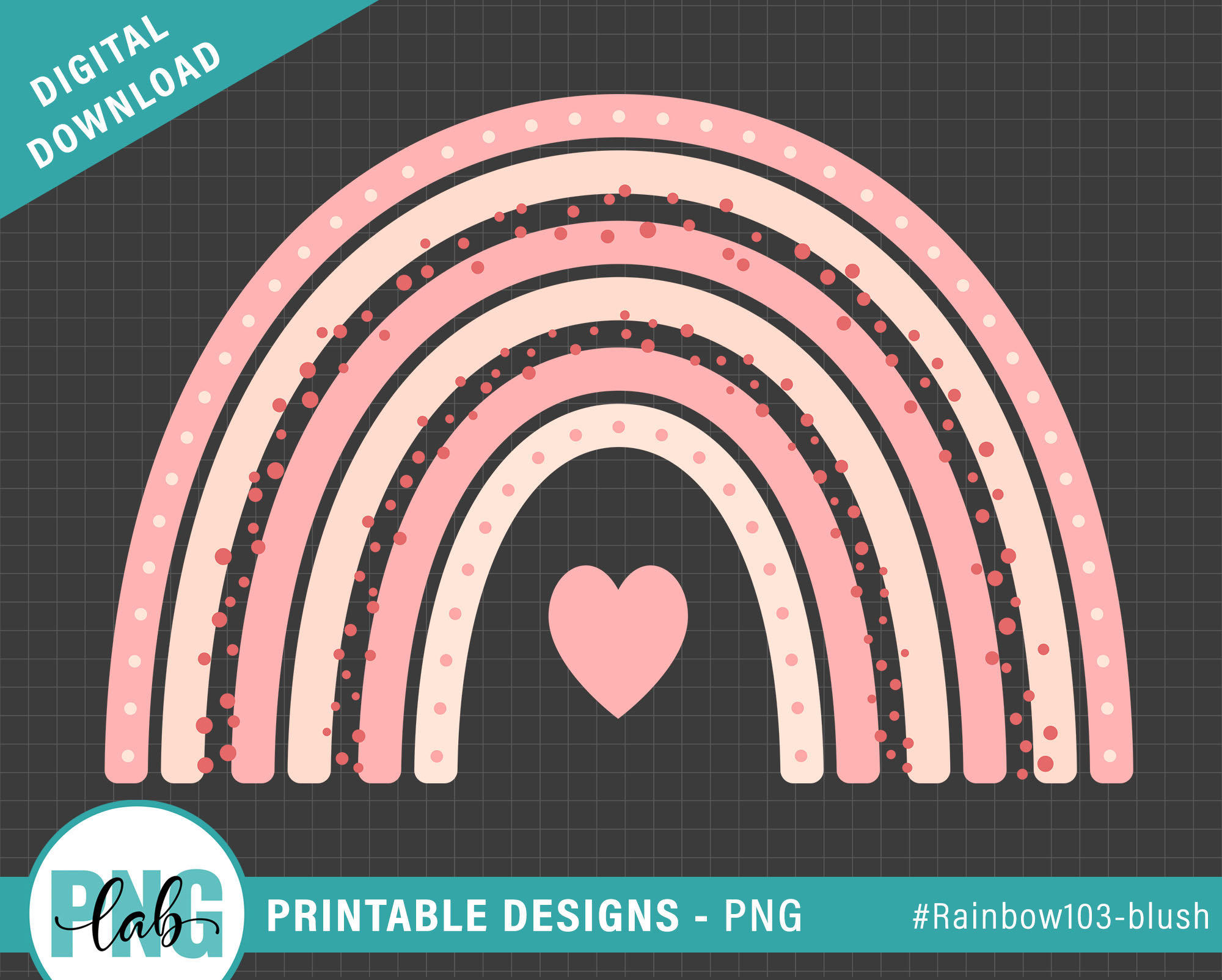 Pink Rainbow PNG Design / Printable Rainbow Clip Art / Rainbow - Etsy