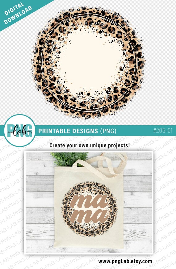 Animal Print Circle Printable PNG Design / Circle Background | Etsy