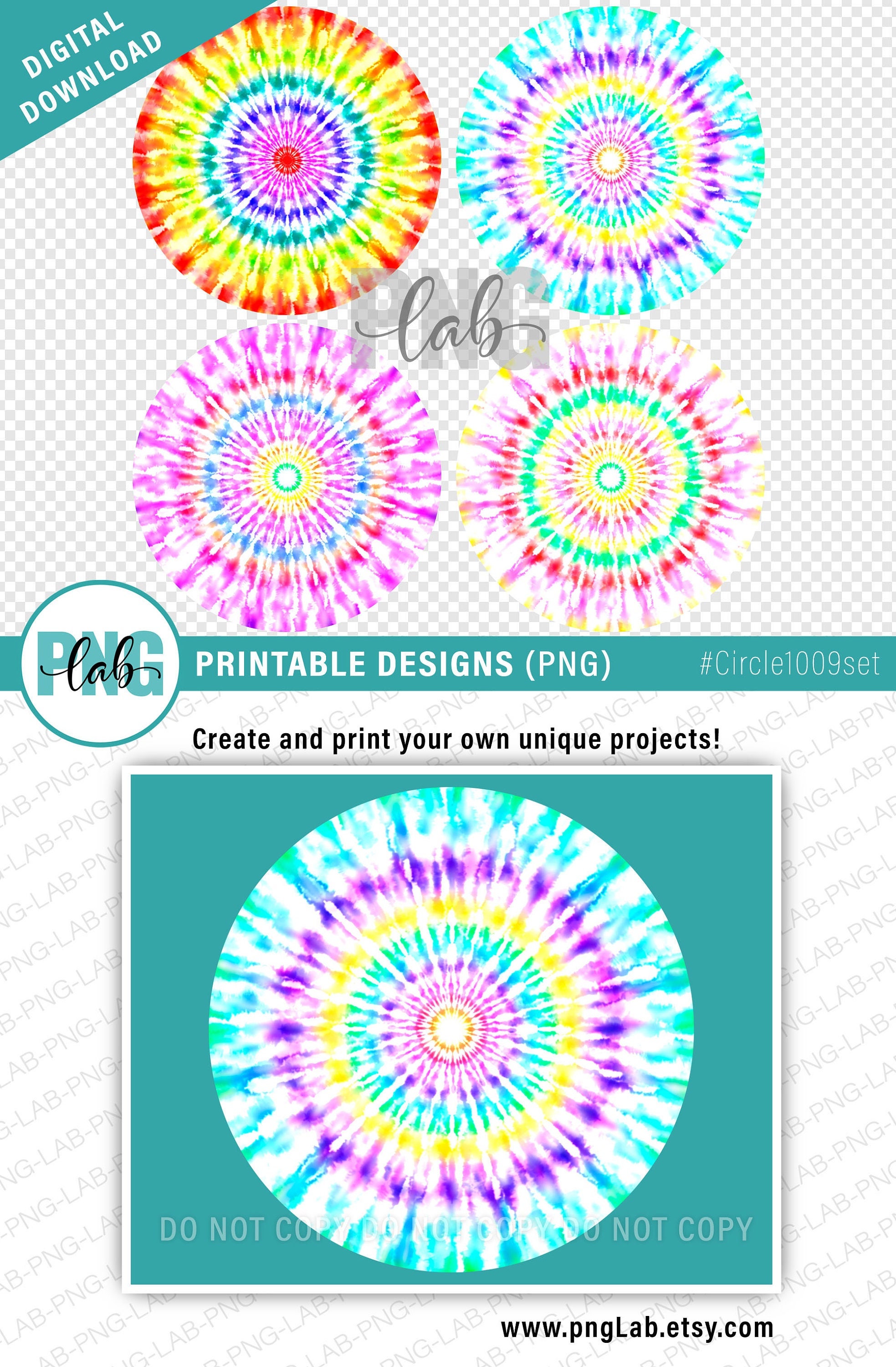 Circle Tie Dye PNG Files Round Tiedye Pattern Printable PNG - Etsy