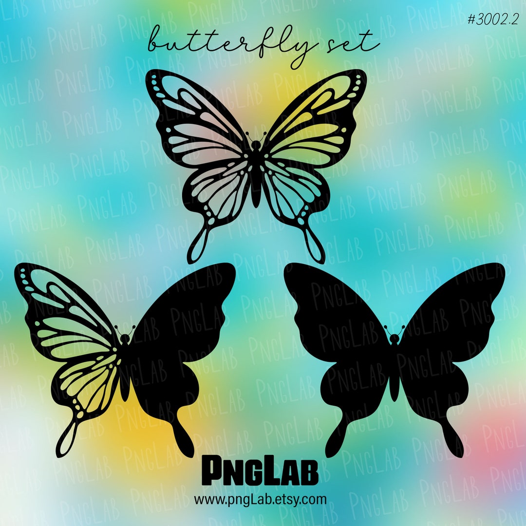 Butterflies PNG Clip Art Png Butterflies Outline and Fill Transparent ...