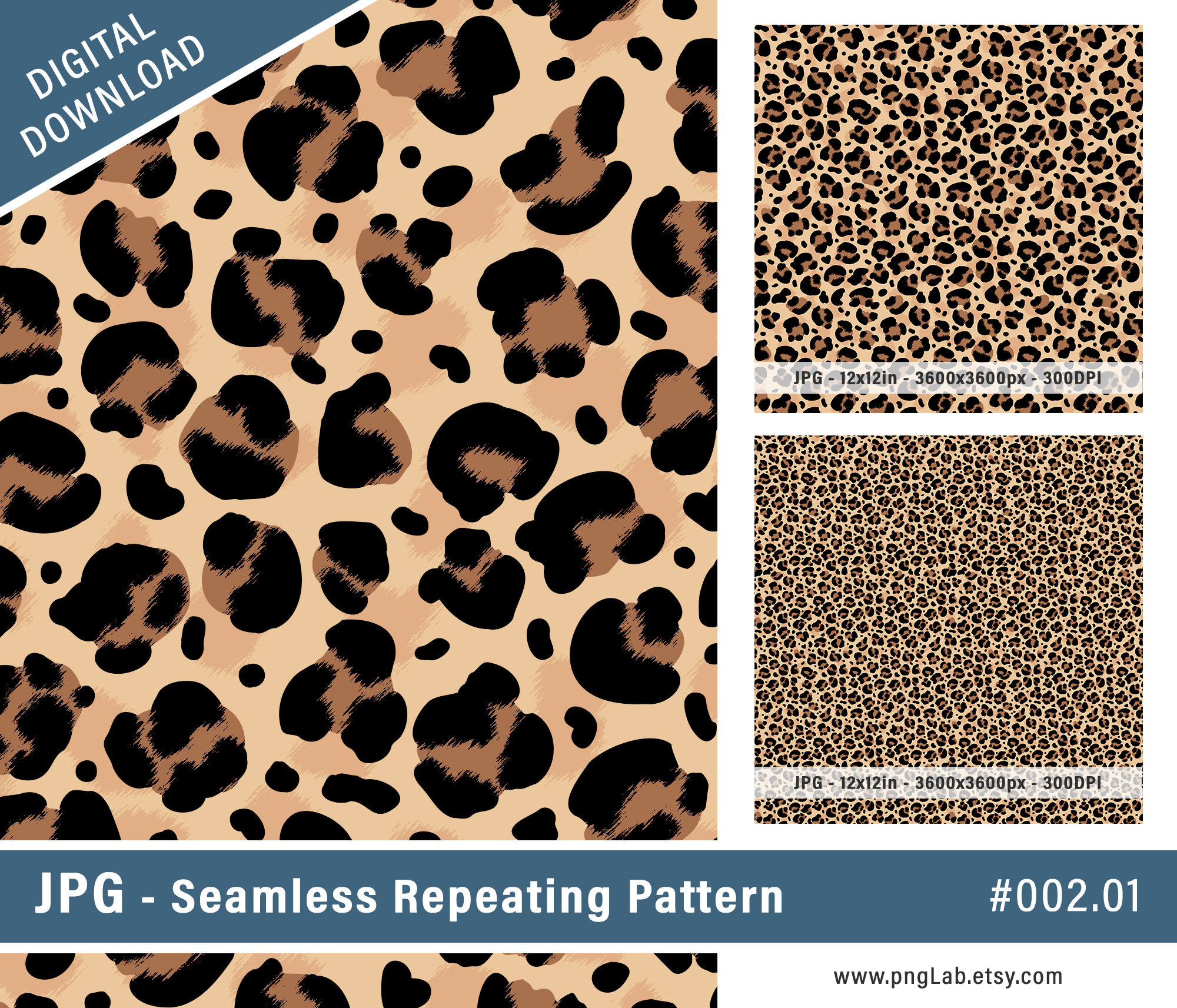 Seamless Repeating Animal Print Pattern, Animal Print Sublimation ...