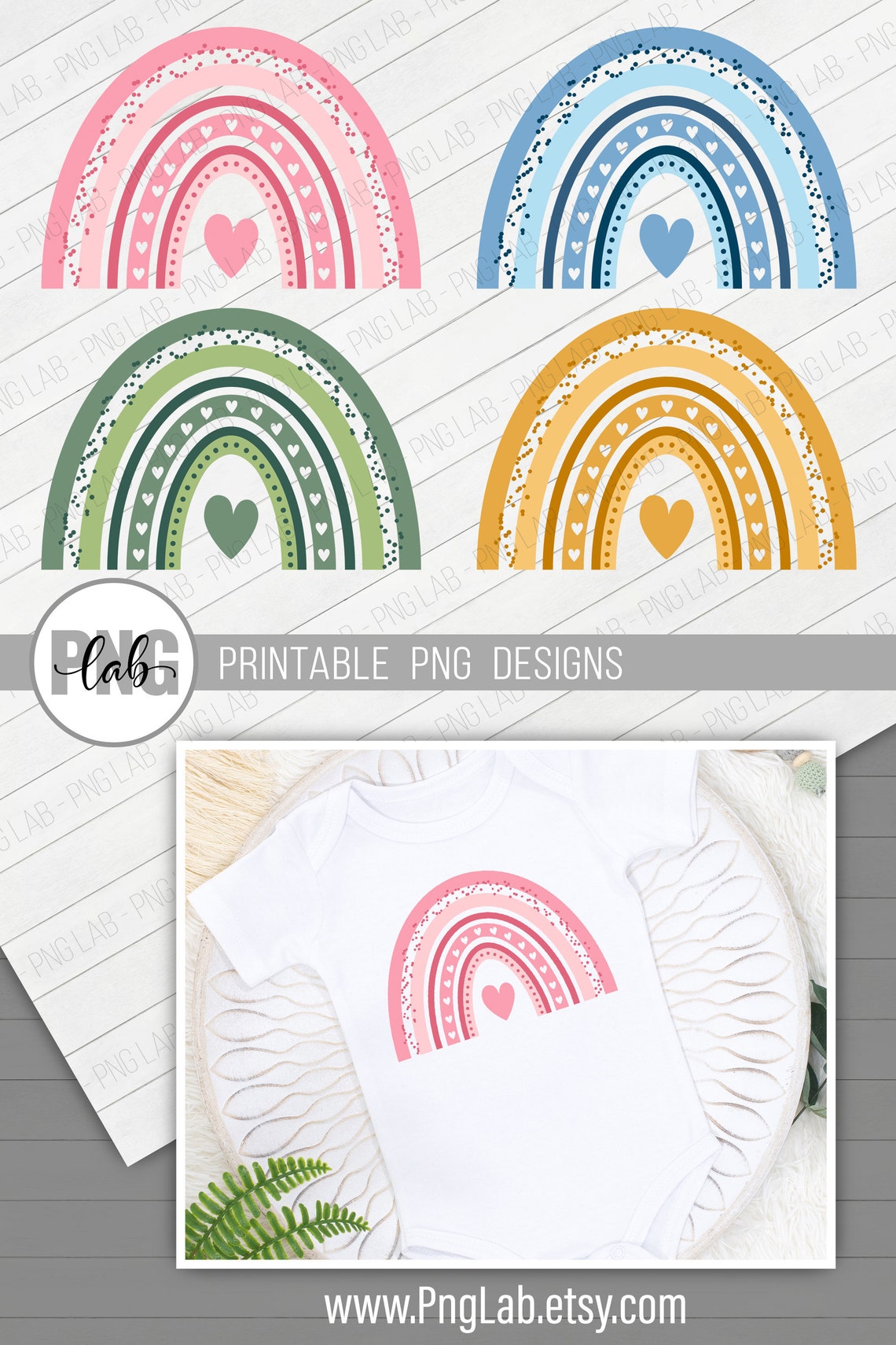 PNG Rainbow Design / Printable Rainbow Clip Art / Rainbow - Etsy