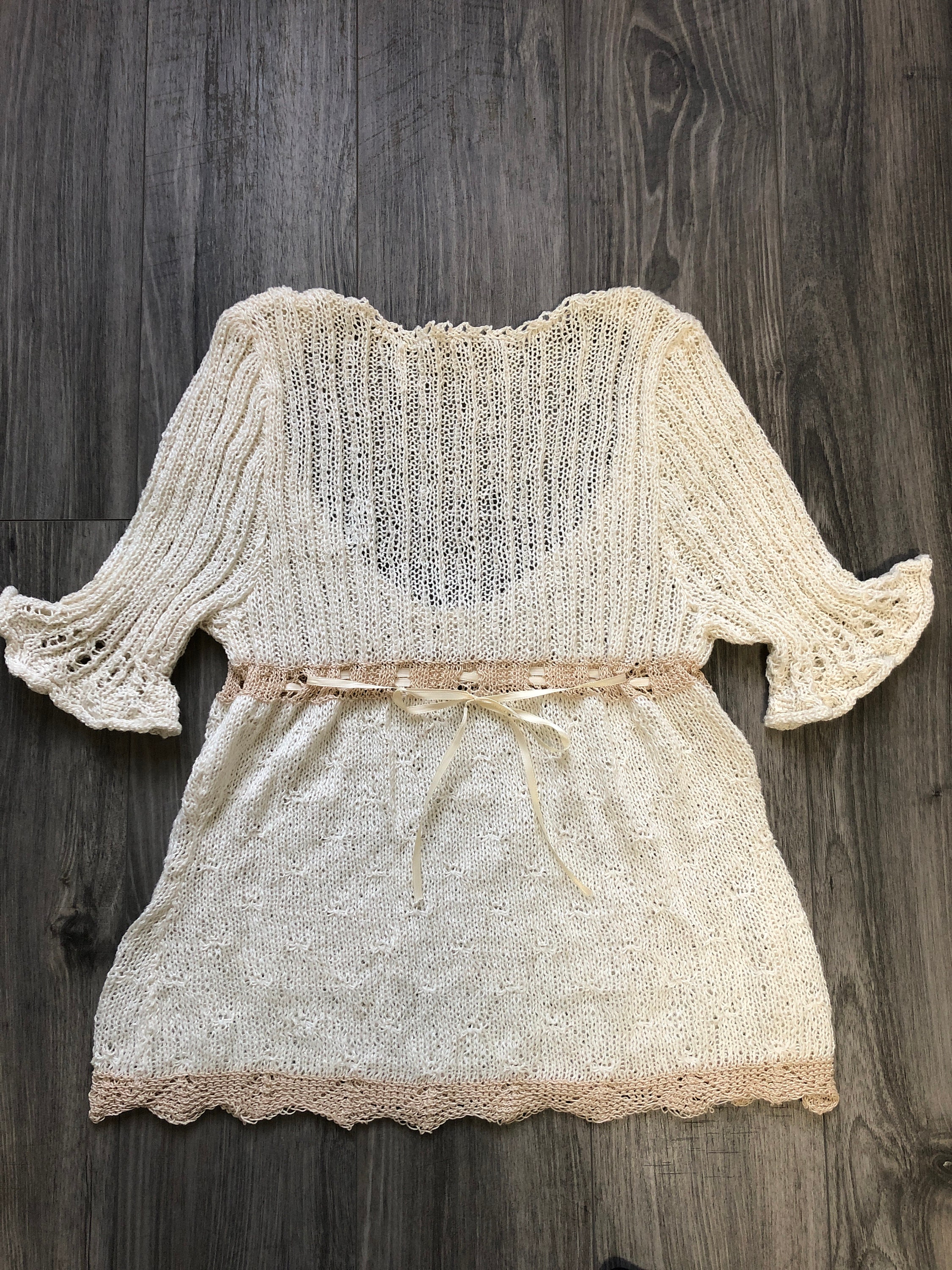Vintage-inspired Hand Knit Lace Lingerie Top | Etsy