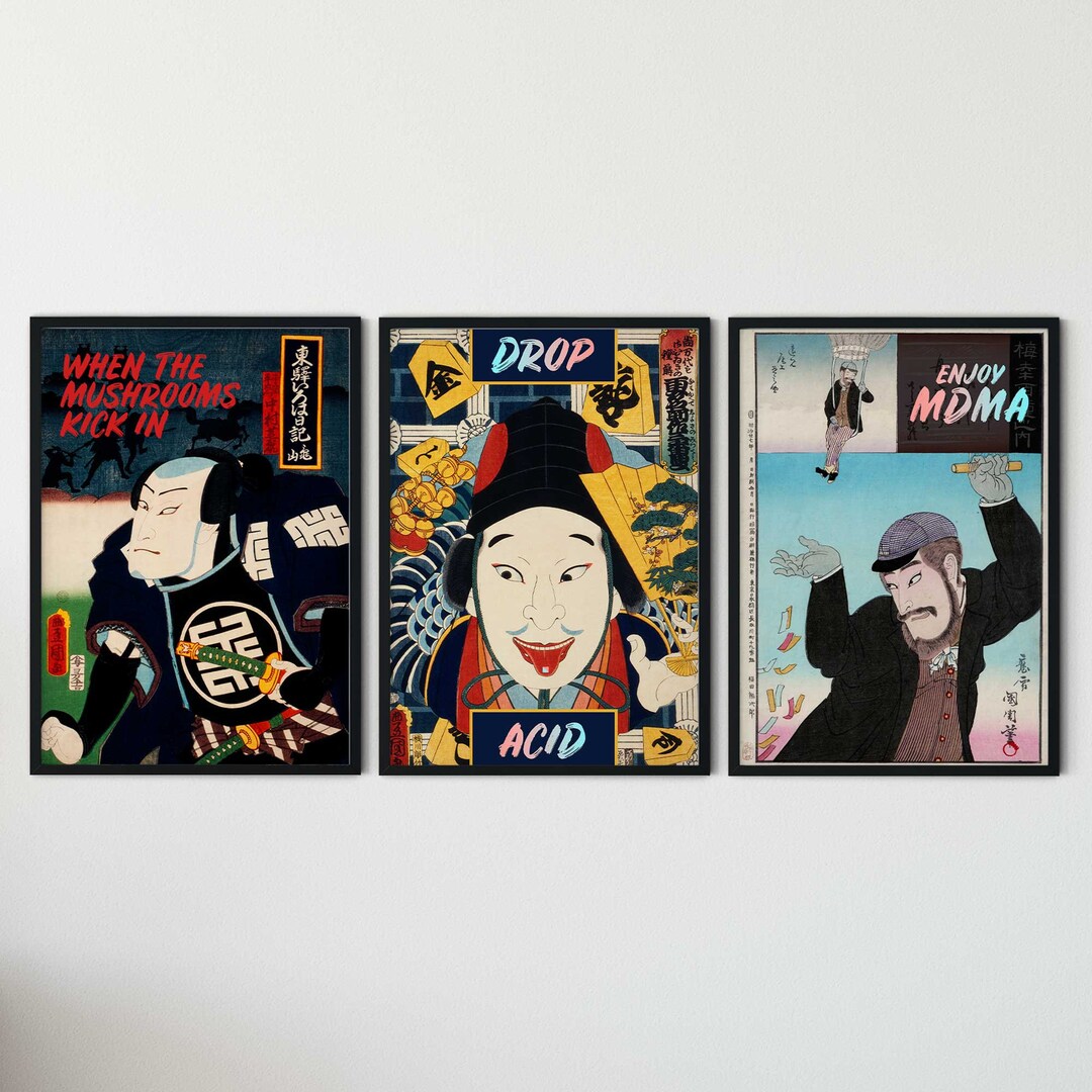 Drop Acid, Enjoy MDMA, When the Mushrooms Kick In: 3x Japanese Art ...