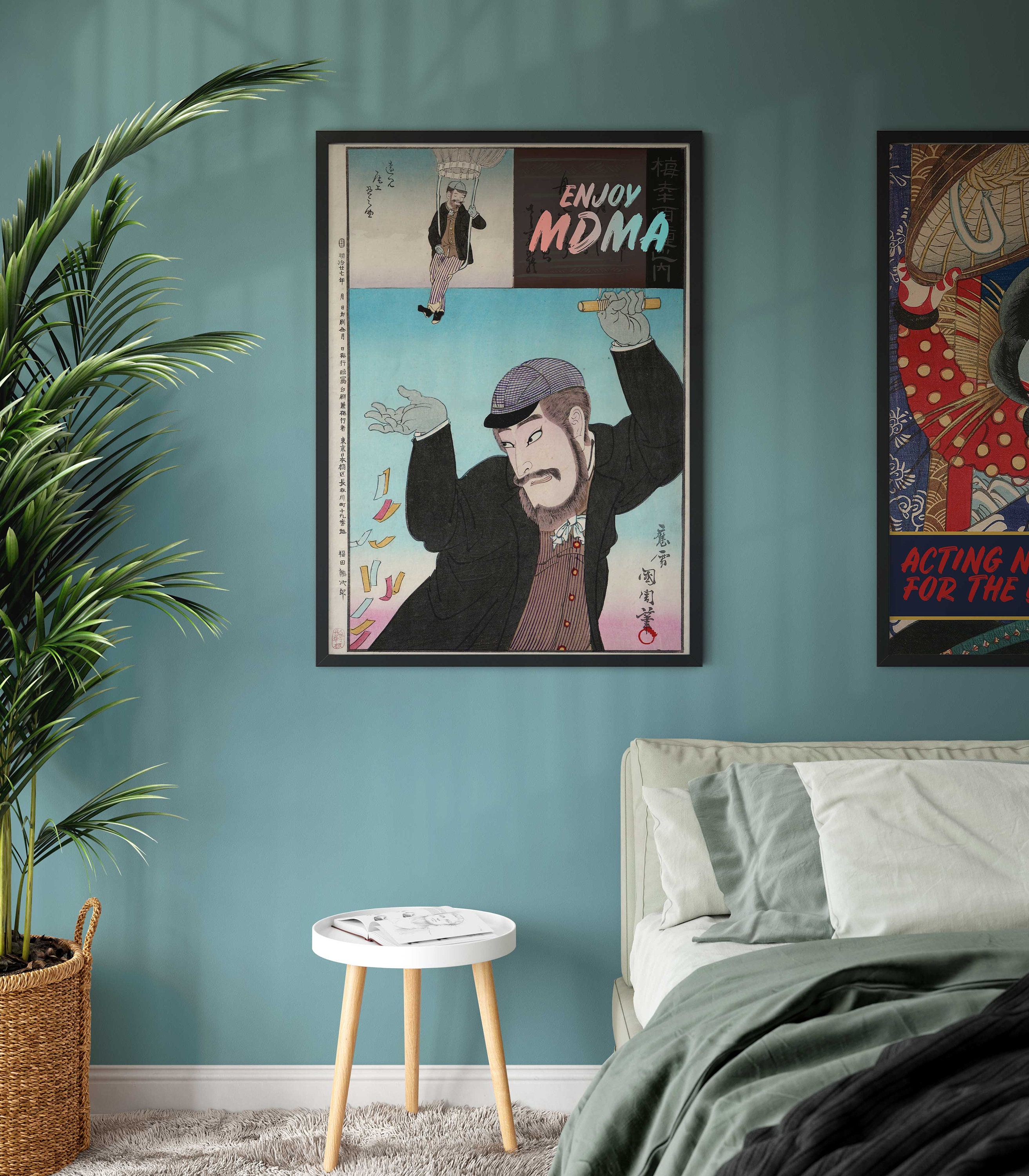 Enjoy MDMA Japanese Woodcut mandy print molly poster wall | Etsy