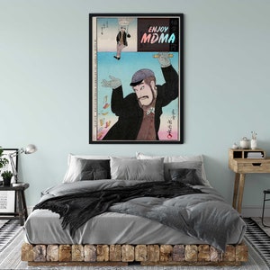Enjoy MDMA Japanese Woodcut mandy print molly poster wall | Etsy