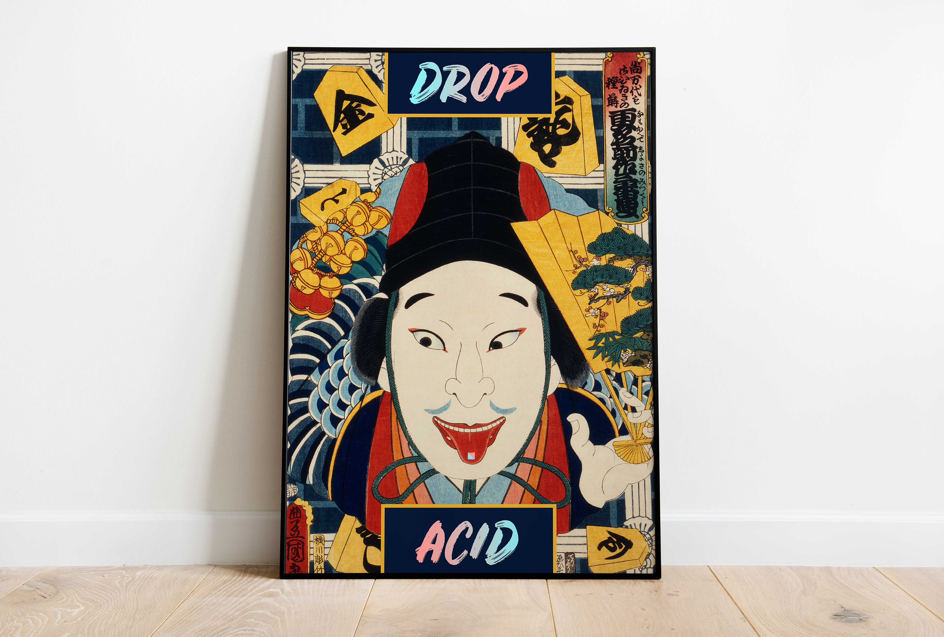 Drop Acid - Japanese Woodcut LSD Print | Psychedelic Poster Wall Art ...