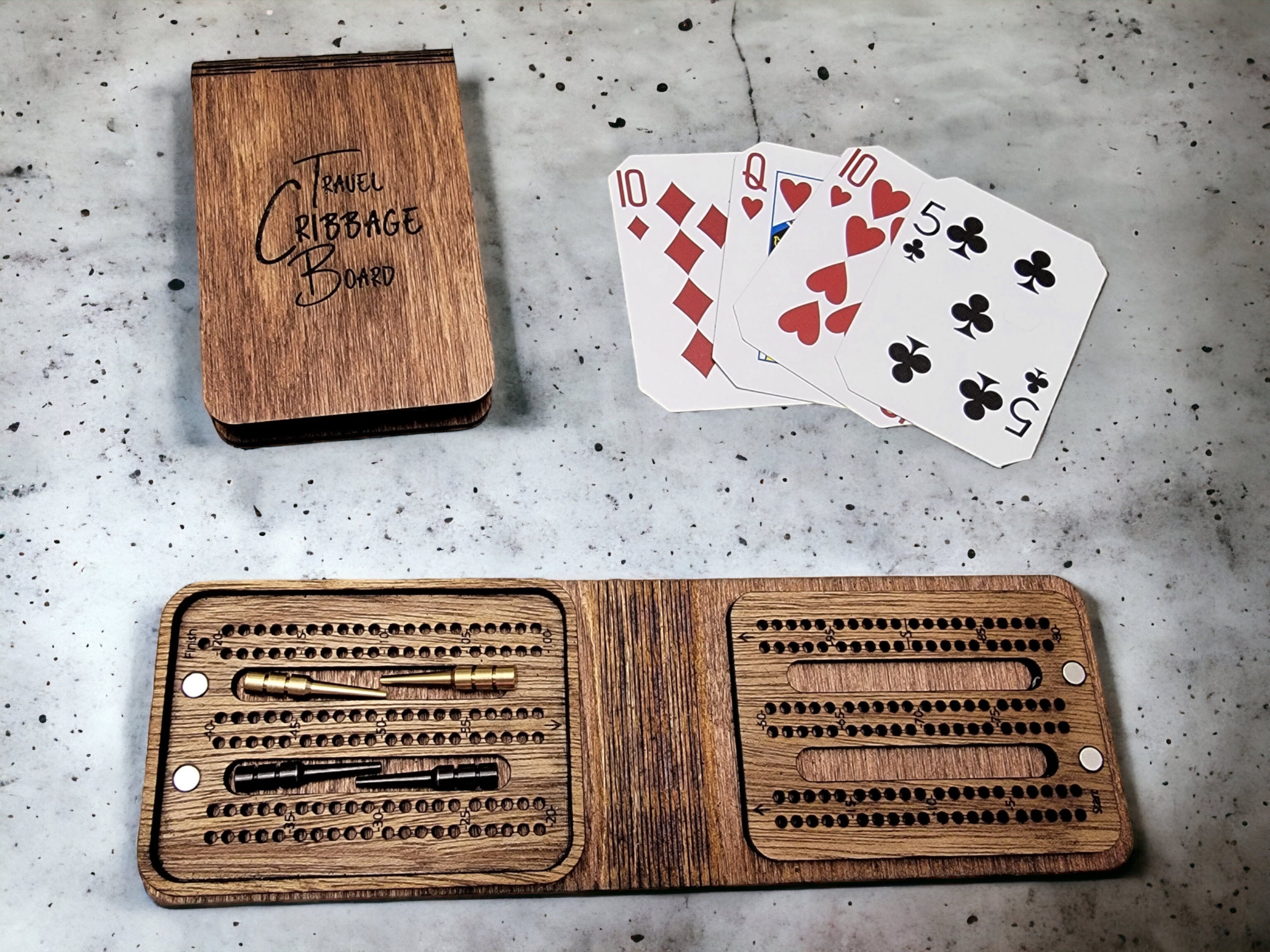 Pocket, Travel Cribbage Board - Etsy