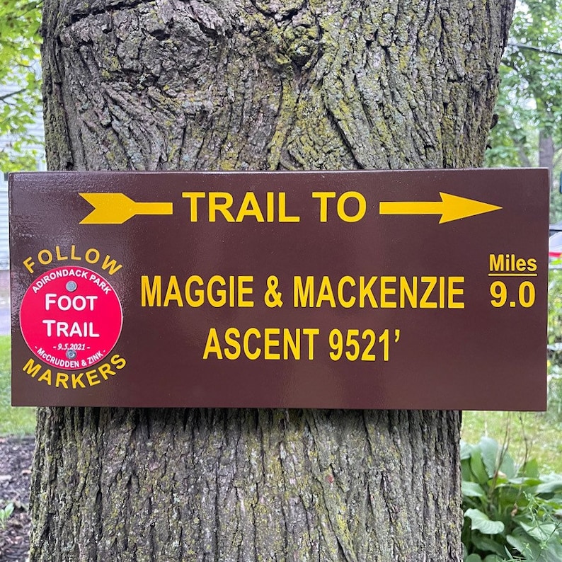 Adirondack Mountain Trail Head Sign - Etsy