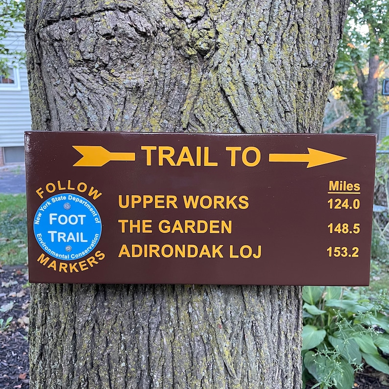 Adirondack Mountain Trail Head Sign - Etsy