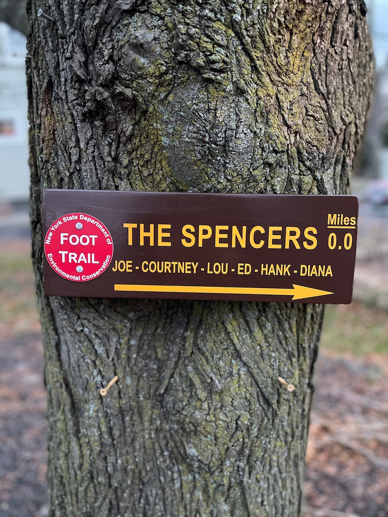 Adirondack Mountain Trail Sign - Etsy