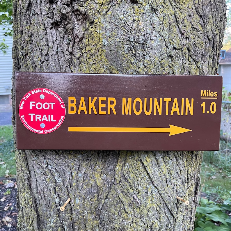 Adirondack Mountain Trail Sign - Etsy