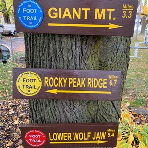 Adirondack Mountain Trail Sign - Etsy