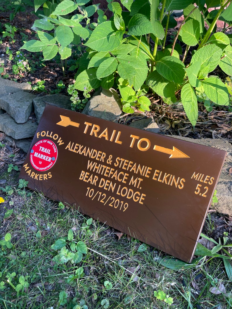 Adirondack Carved Trail Head Sign - Etsy