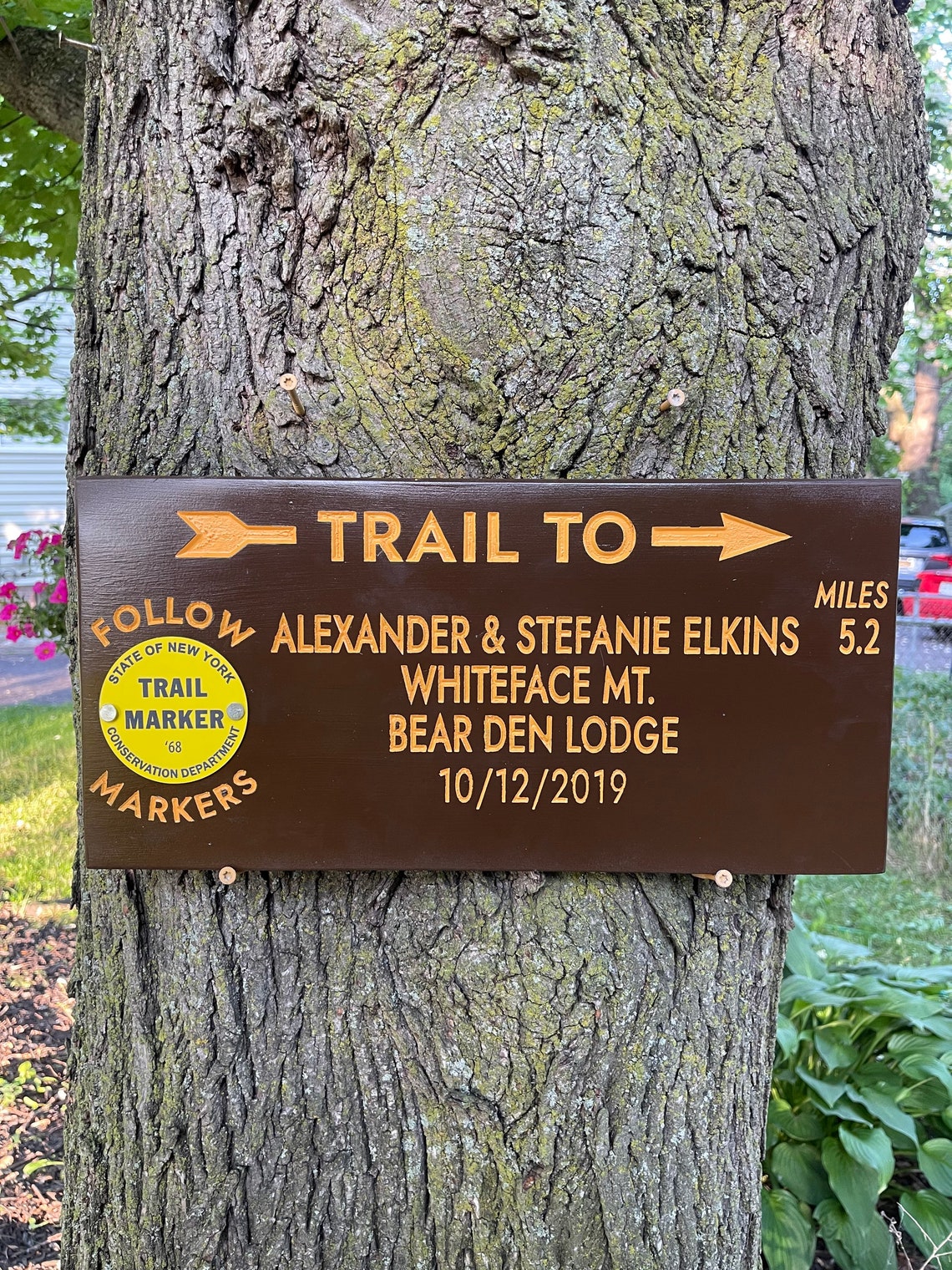 Adirondack Carved Trail Head Sign - Etsy