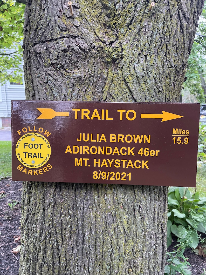Adirondack Mountain Trail Head Sign - Etsy