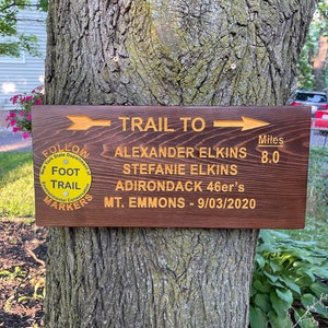 Adirondack Carved Trail Head Sign - Etsy