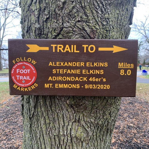 Adirondack Mountain Trail Sign - Etsy