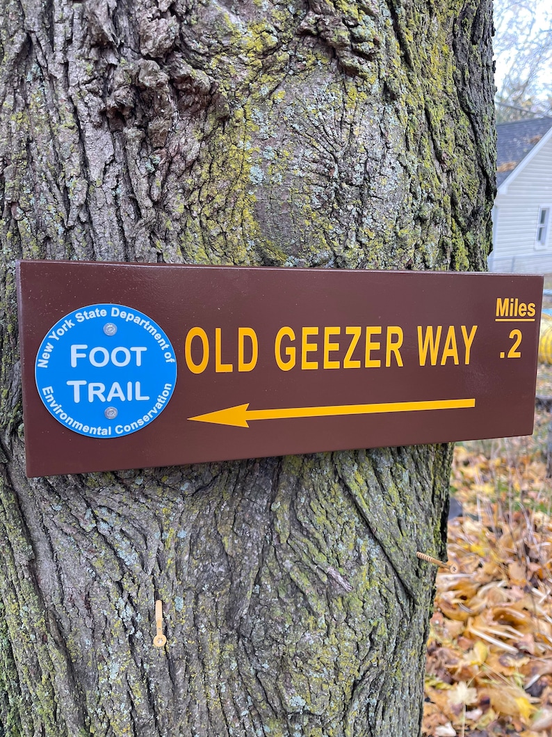 Adirondack Mountain Trail Sign - Etsy