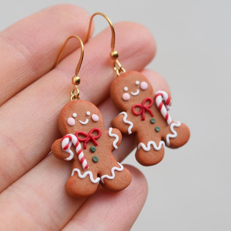 Gingerbread Earrings - Etsy