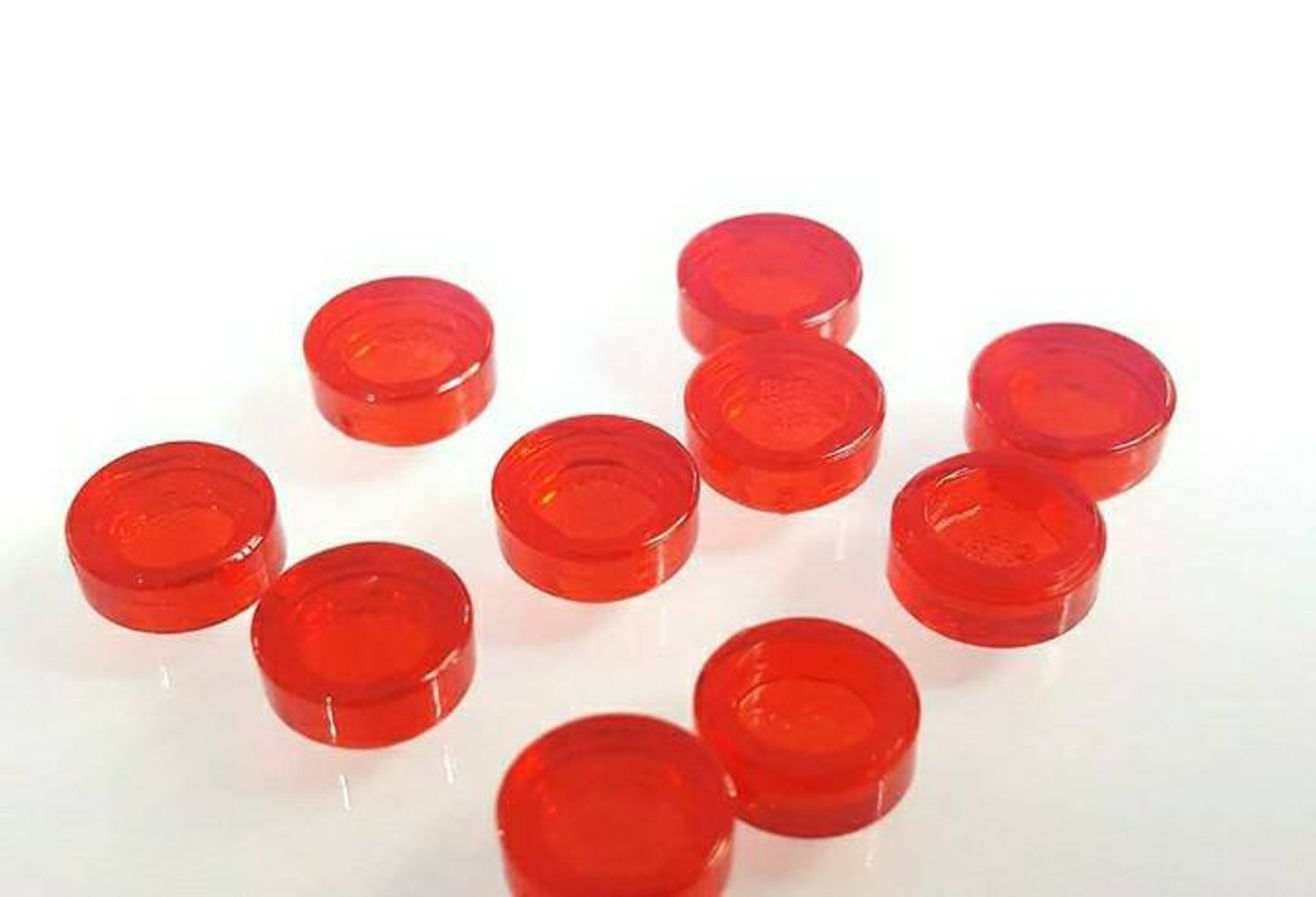 Lot 20 Lego 1x1 Round Tiles Trans Red New Smooth Plates | Etsy