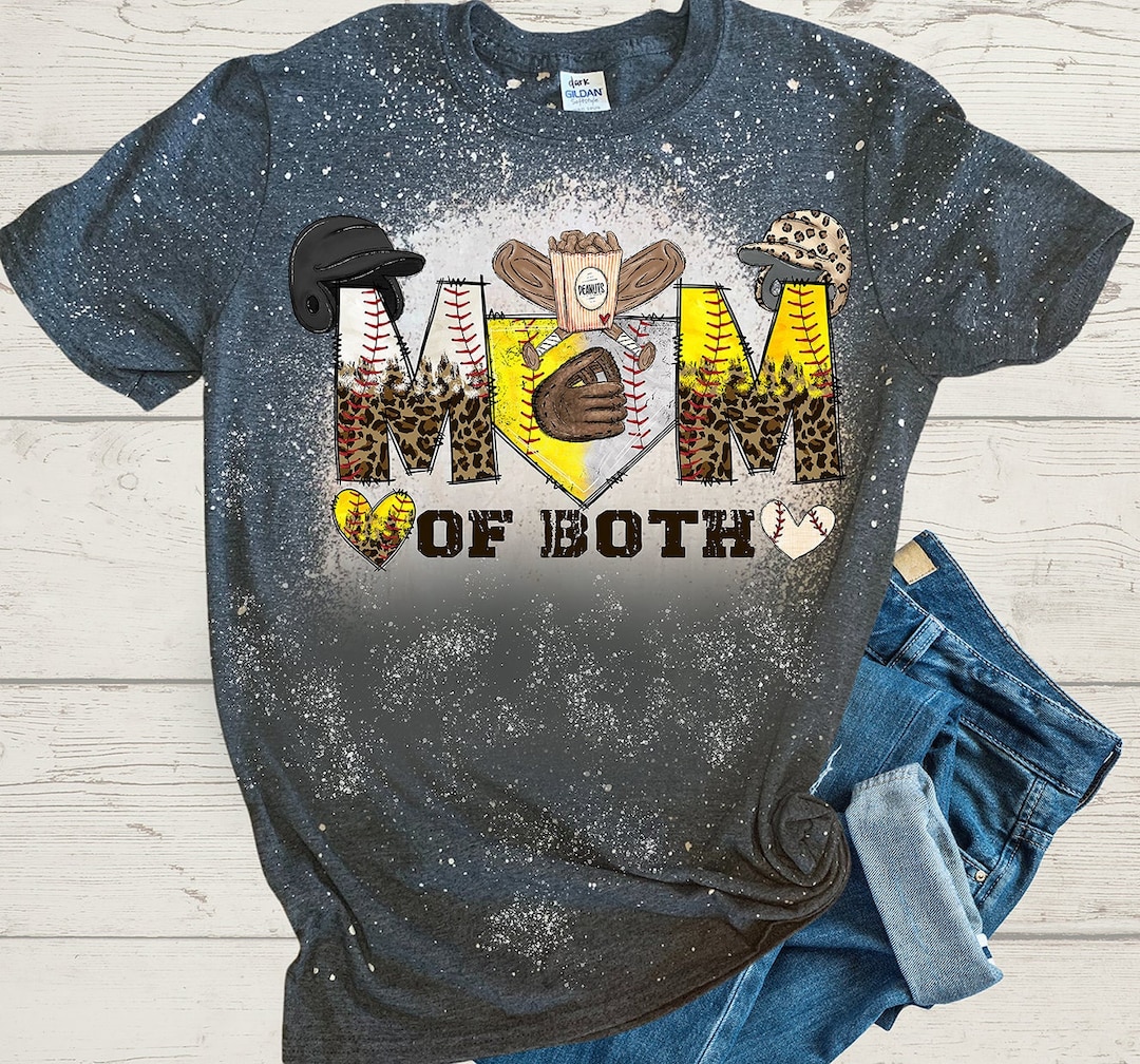Mom of Both mom Softball T-shirtsoftball Sports Mom Gift - Etsy