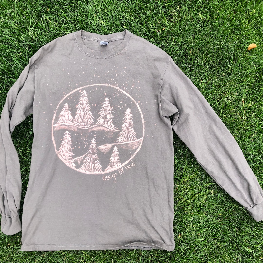 Pink Pine Tree Long Sleeve | Pine Tree Long Sleeve | Pine Tree T-shirt ...