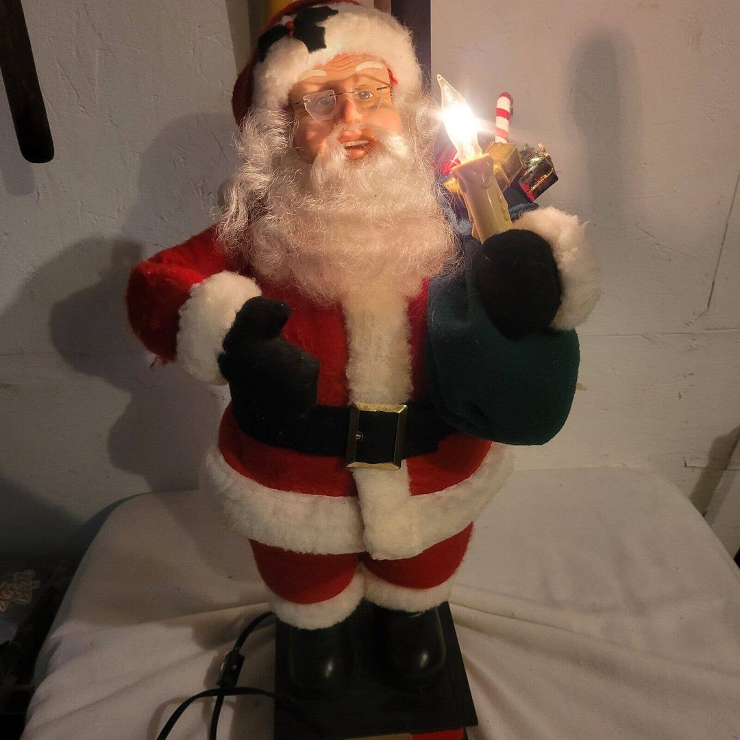 Vintage Posable Animated Santa Claus Lighted Holiday Christmas - Etsy