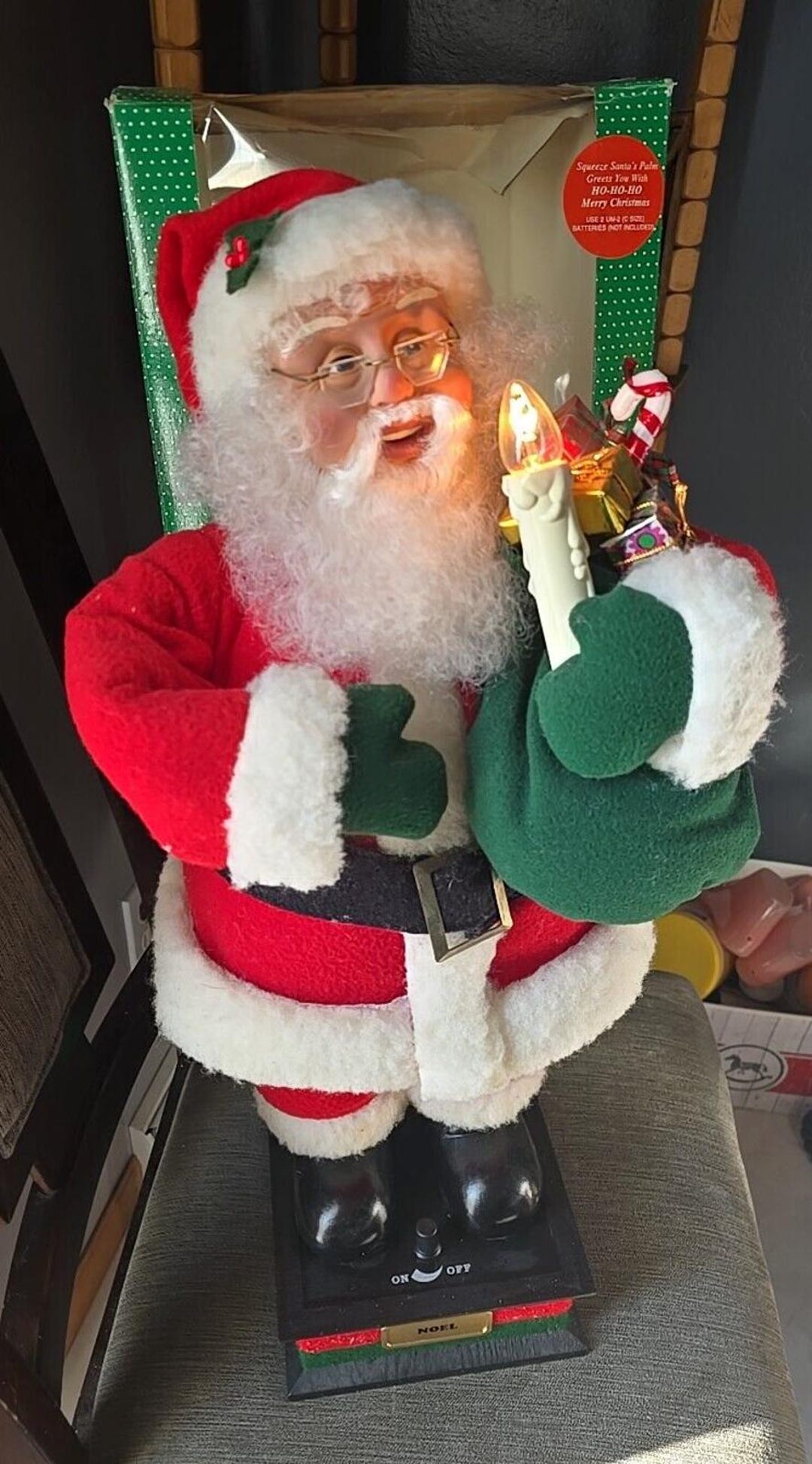 Vintage Holiday Creations 1993 Lighted Animated Santa Claus Figure 24 ...