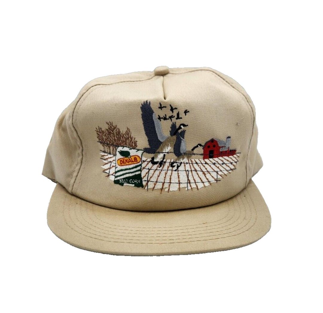 Dekalb Beige Duck Farm Duck Hunting Snapback Baseball Cap Hat Men's One ...