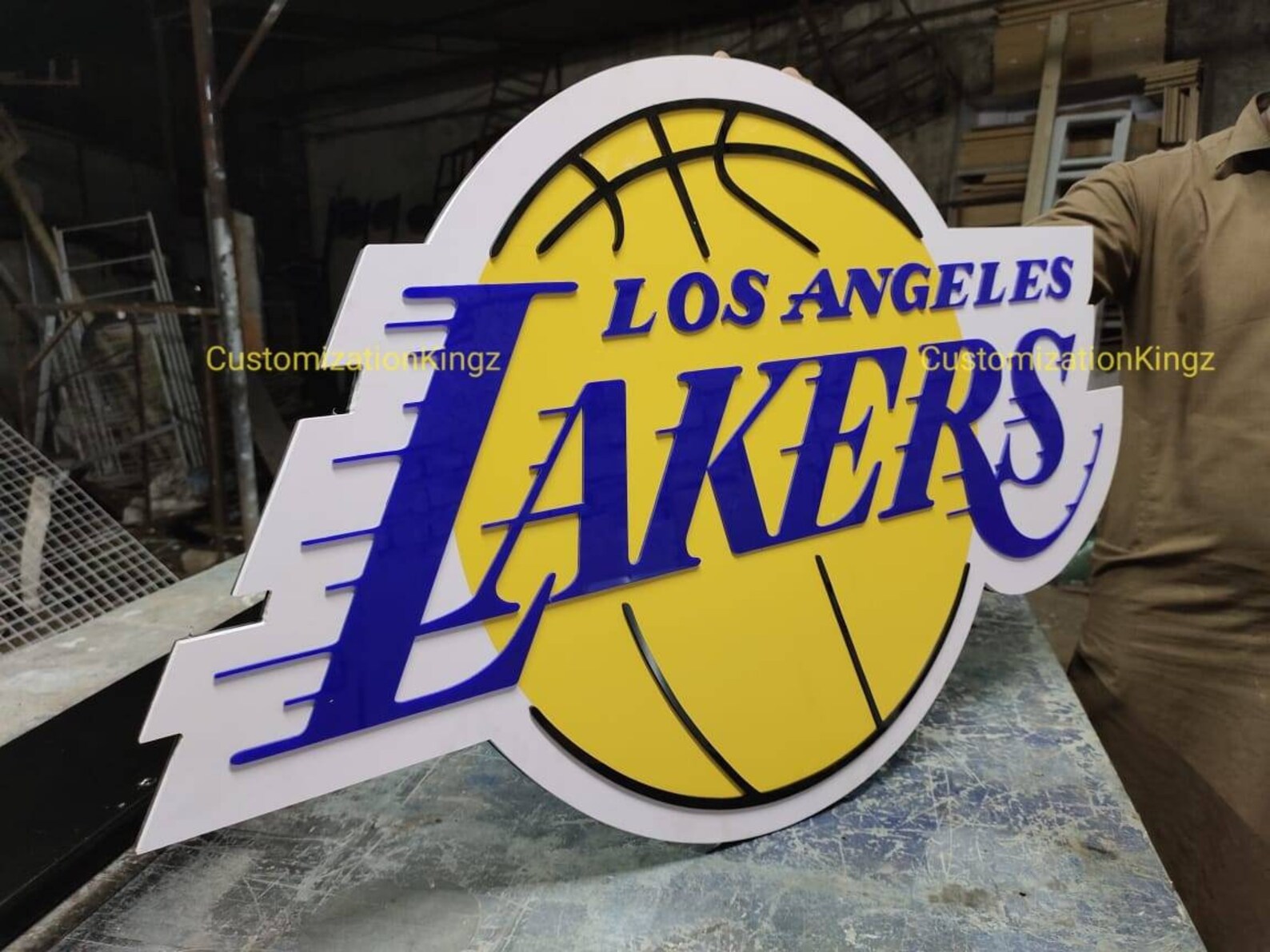 Large NBA Los Angeles Lakers 3D Letters Logo Wall Sign Game - Etsy
