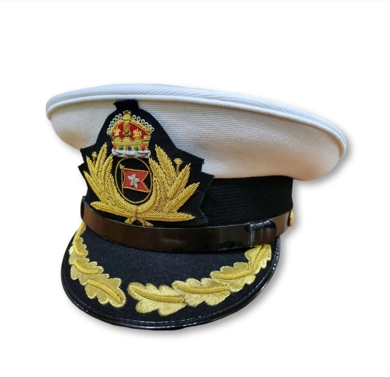 ROYAL MARINE Ship White Star Line Hats TITANIC Captain Smith Hat, White ...