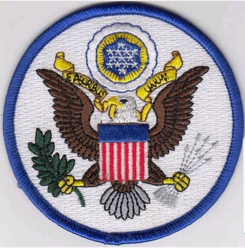 20 Pcs US SEAL white Blue Embroidered Patches 3.5 Dia. - Etsy