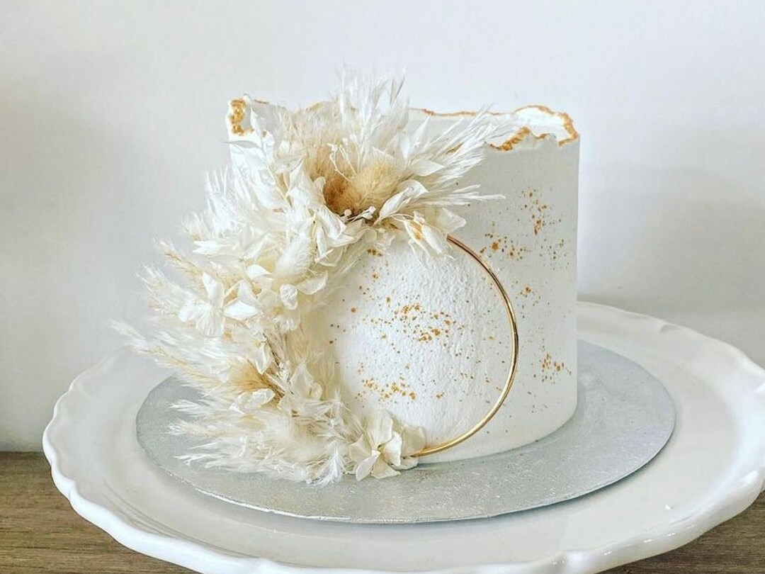 Cake Topper, Dried Flower Cake Topper, Boho Style Hoop for Cakes ...