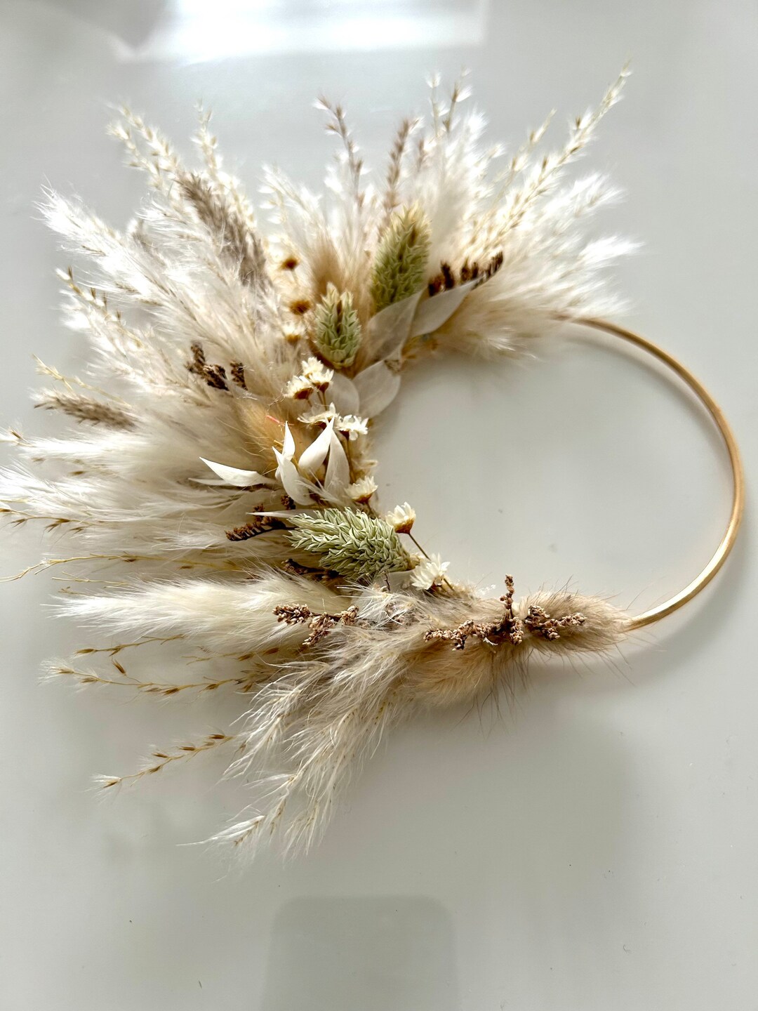 Dried Flower Cake Topper Wreath, Cake Decoration, Boho Hoop for Cakes ...
