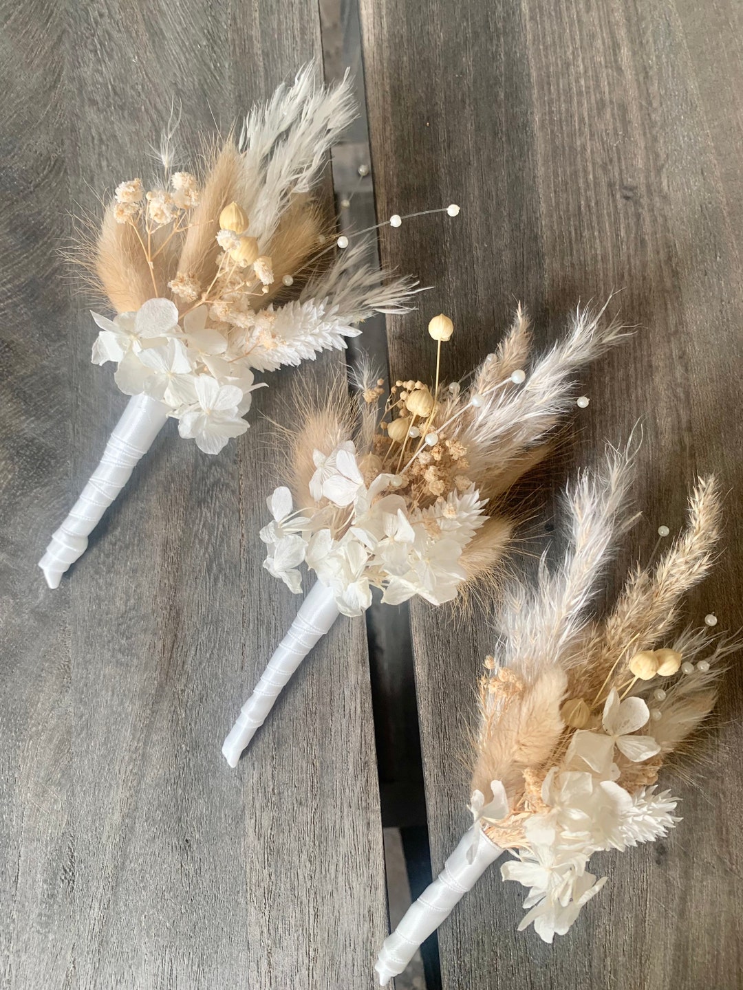Dried Flower Buttonhole, Boho, Wedding Flowers, Rustic Wedding Decor ...