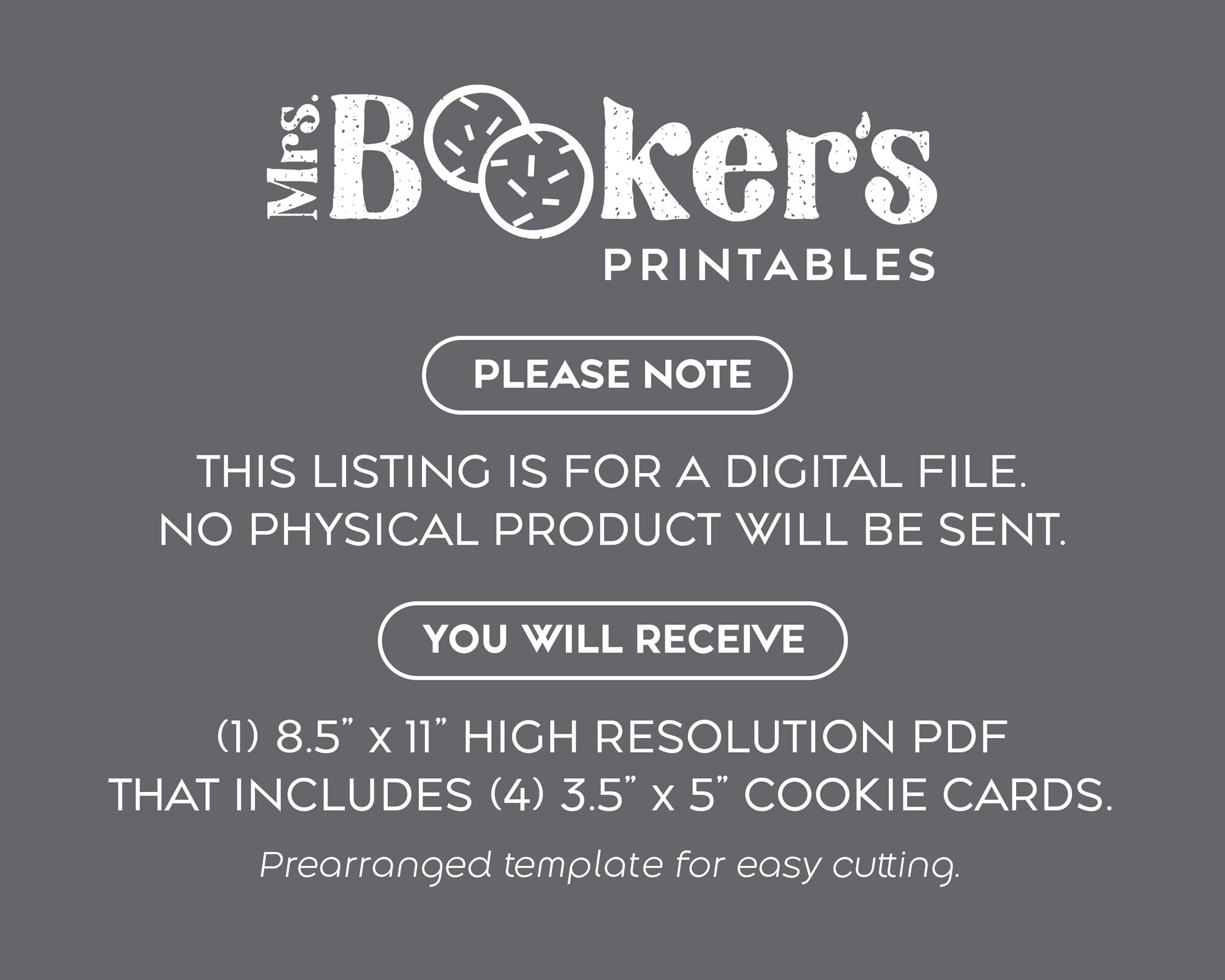 Happy Easter Cookie Card, Mini Cookie Card, 3.5" X 5" Cookie Card ...