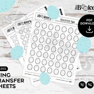 Speckled Egg Transfer Sheet, Cookie Decorating Template, Royal Icing ...