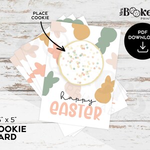 Happy Easter Cookie Card, Mini Cookie Card, 3.5" X 5" Cookie Card ...
