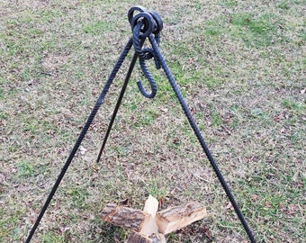 HEAVY DUTY Campfire Tripod Hand Forged - Etsy