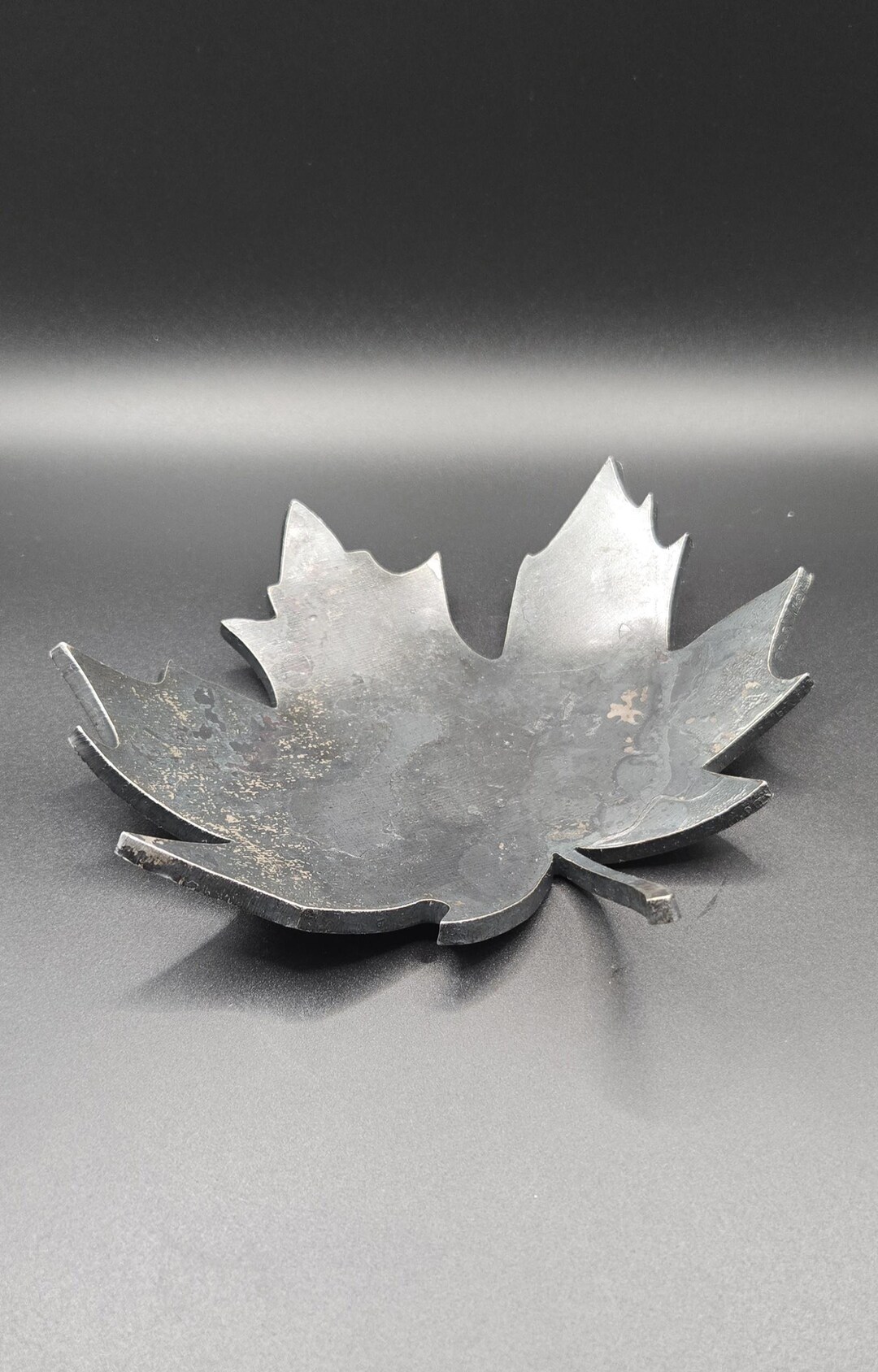Hand-forged Iron Maple Leaf Bowl: Rustic Anniversary Catchall Dish - Etsy