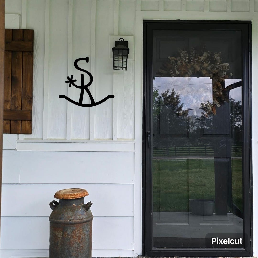 Custom Cattle Brand Sign - Personalized Western Farmhouse Decor, Rustic ...