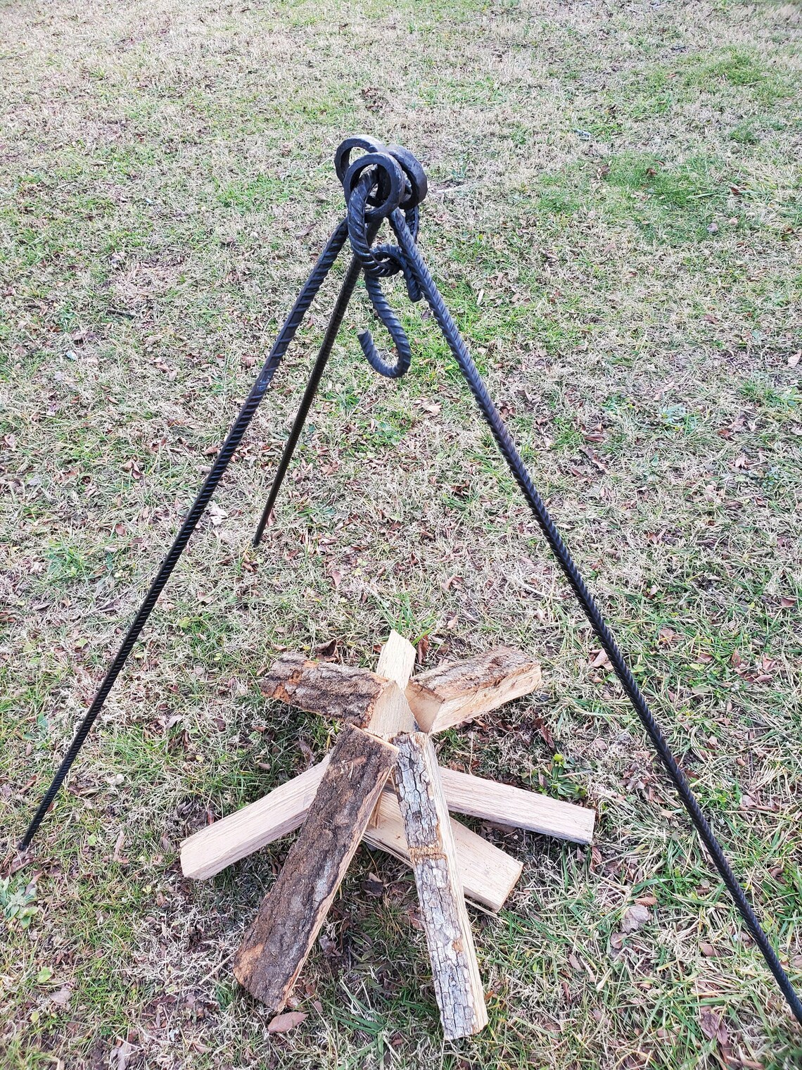 Hand Forged Tripod: Elevate Your Outdoor Cooking Experience - Etsy