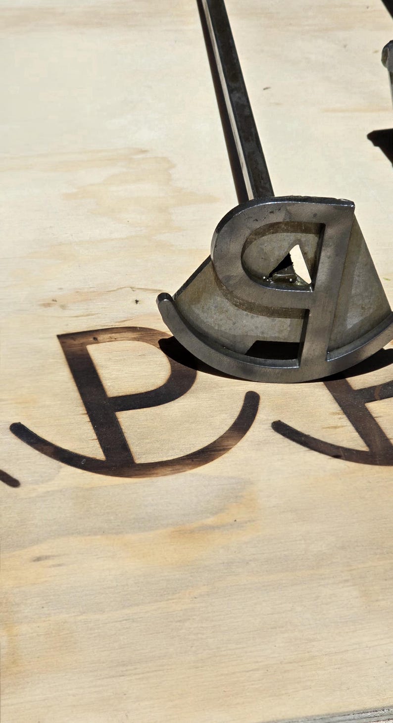 Custom Rocking Letter Brand for Leather Crafts & Woodworking ...