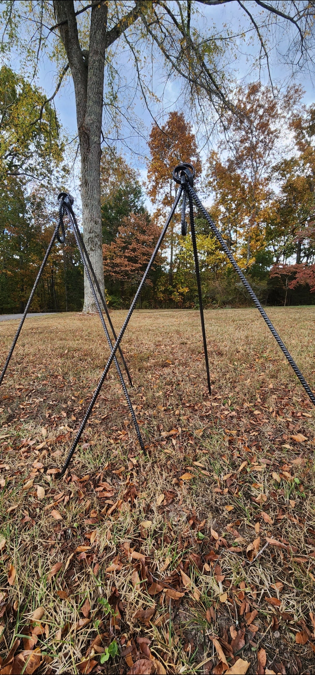 Hand Forged Tripod: Elevate Your Outdoor Cooking Experience - Etsy
