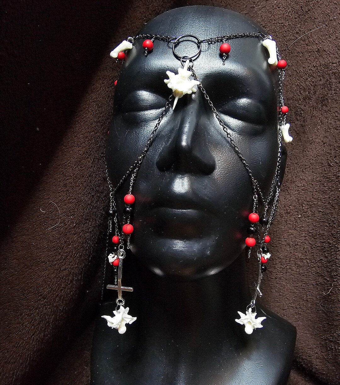 FATAMORGANA: Mink Fox Bones Headset With Beads Headpiece - Etsy