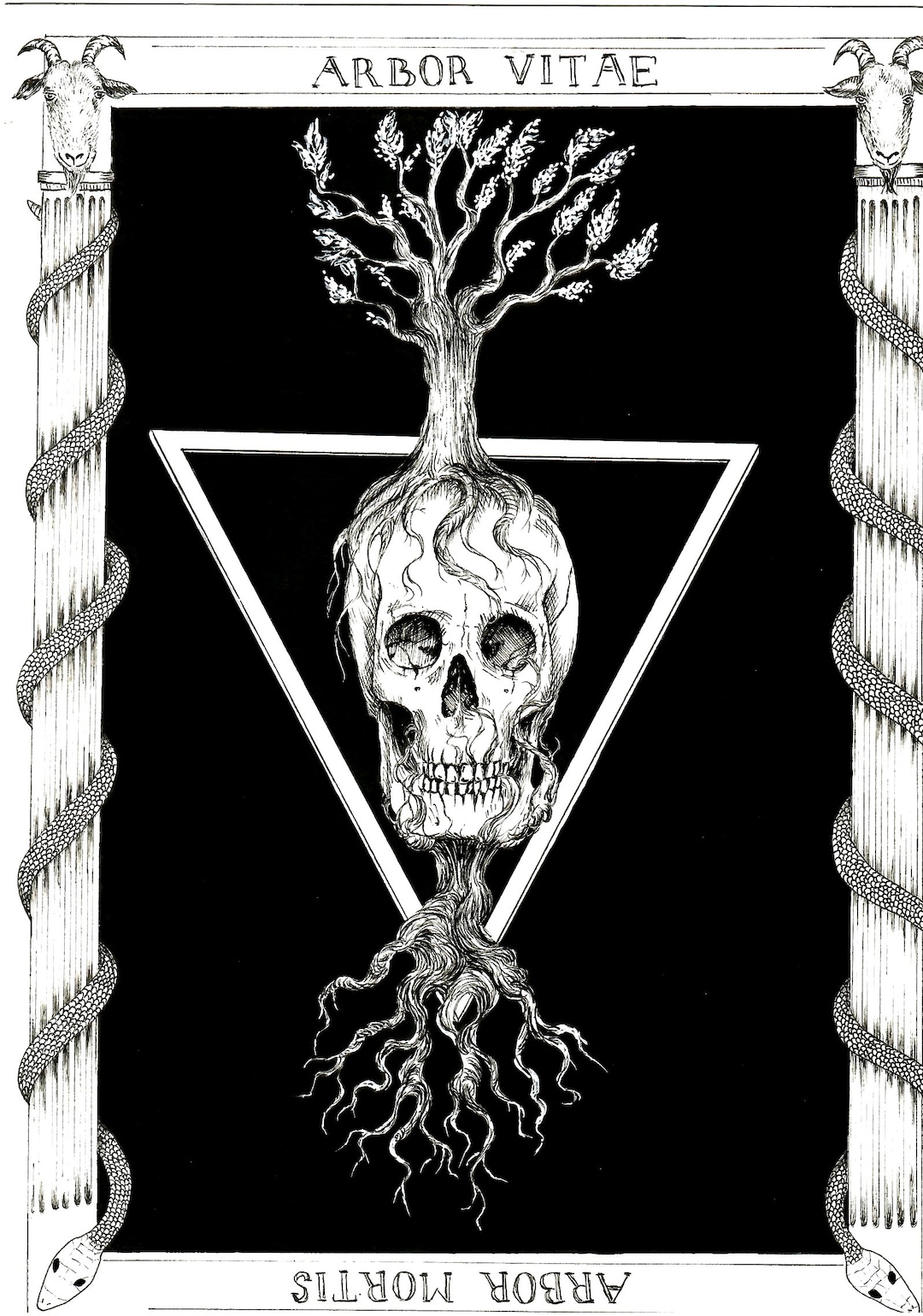 ARBOR MORTIS VITAE: Ink Drawing of the Tree of Life and Death ...